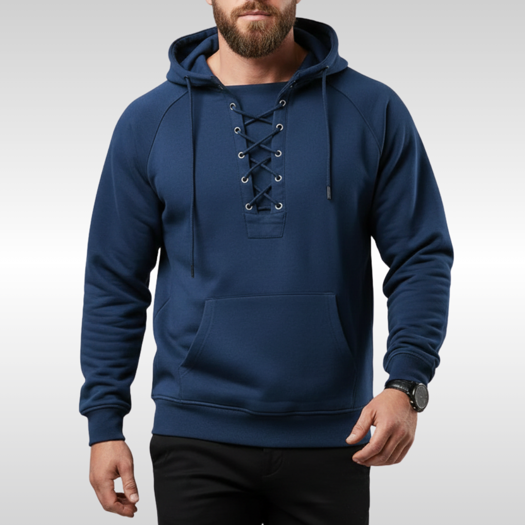 HARRICK LACE-UP HOODIE | RUGGED WARMTH WITH STYLE – Rose & Keith London