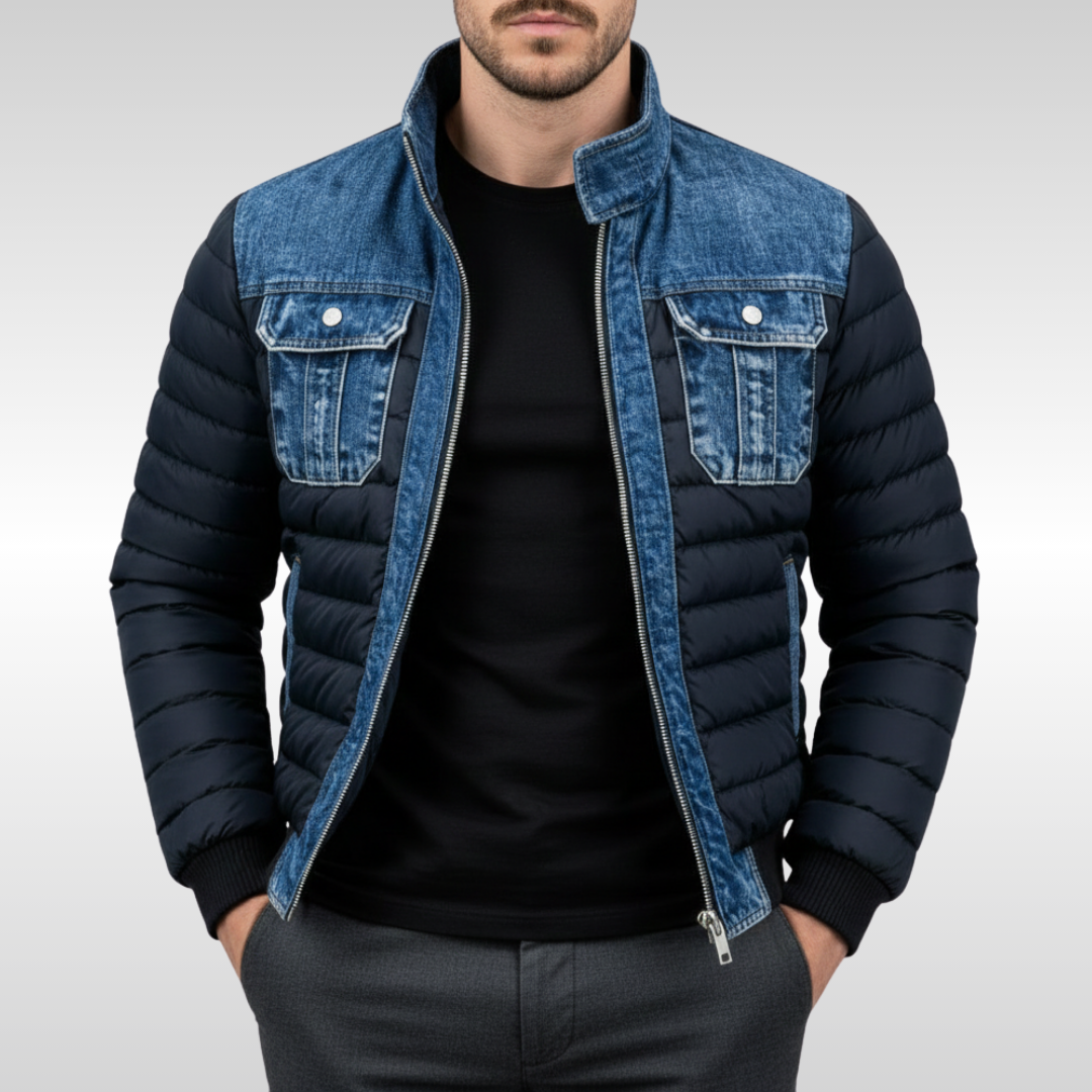 MARK DENIM QUILTED JACKET | MODERN EDGE WITH WARMTH – Rose & Keith London