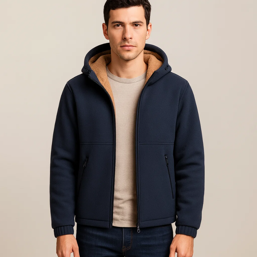 ETHAN HOODED FLEECE JACKET | STYLISH WINTER COMFORT – Rose & Keith London
